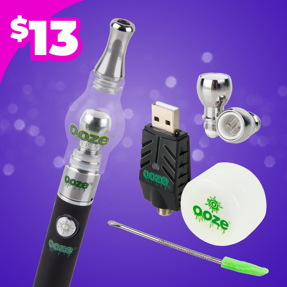 Gusher Globe Wax Vaporizer Kit for Dabs and Carts | Ooze
