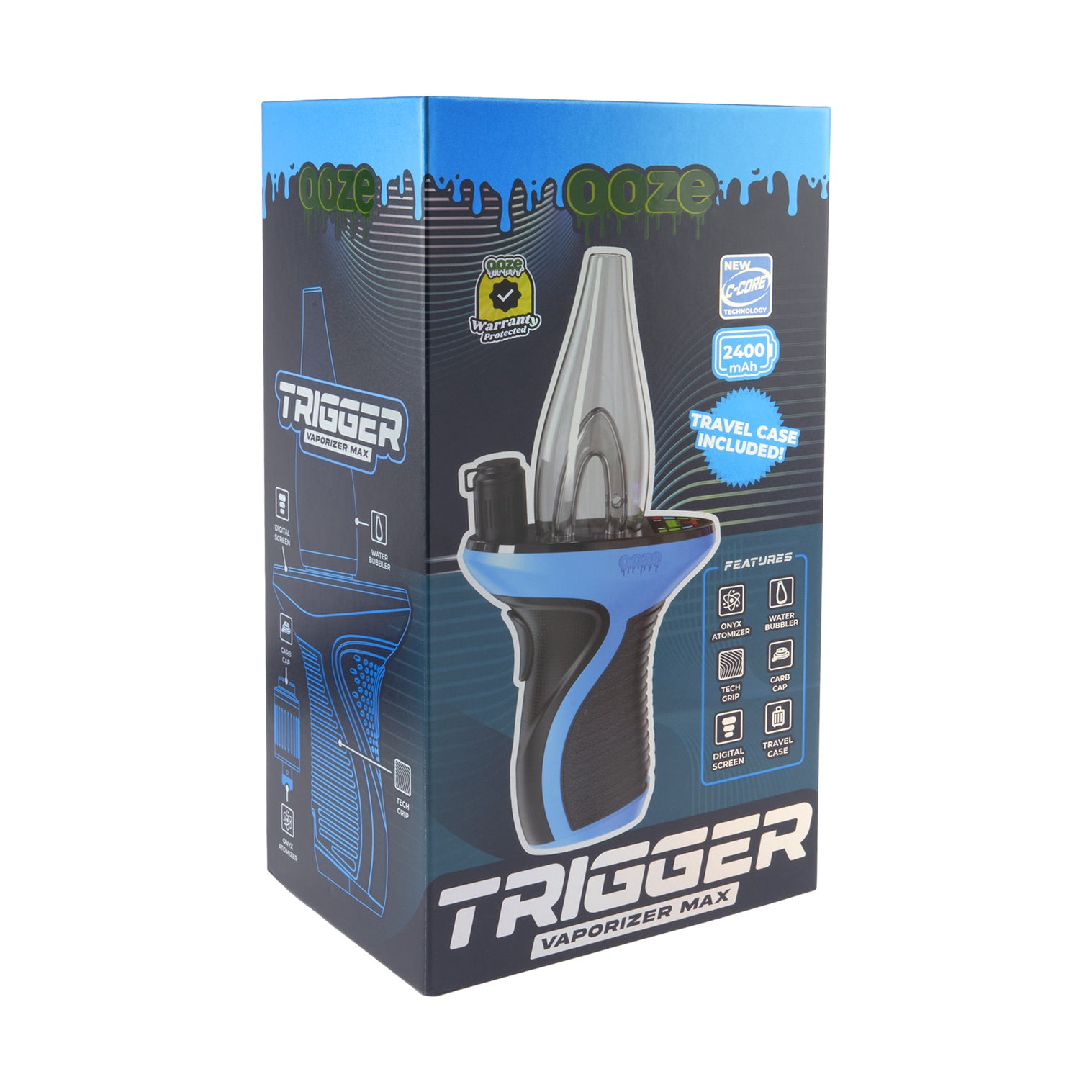 Trigger Vaporizer Max – C-Core 2400 mAh - Sapphire Blue – Ooze