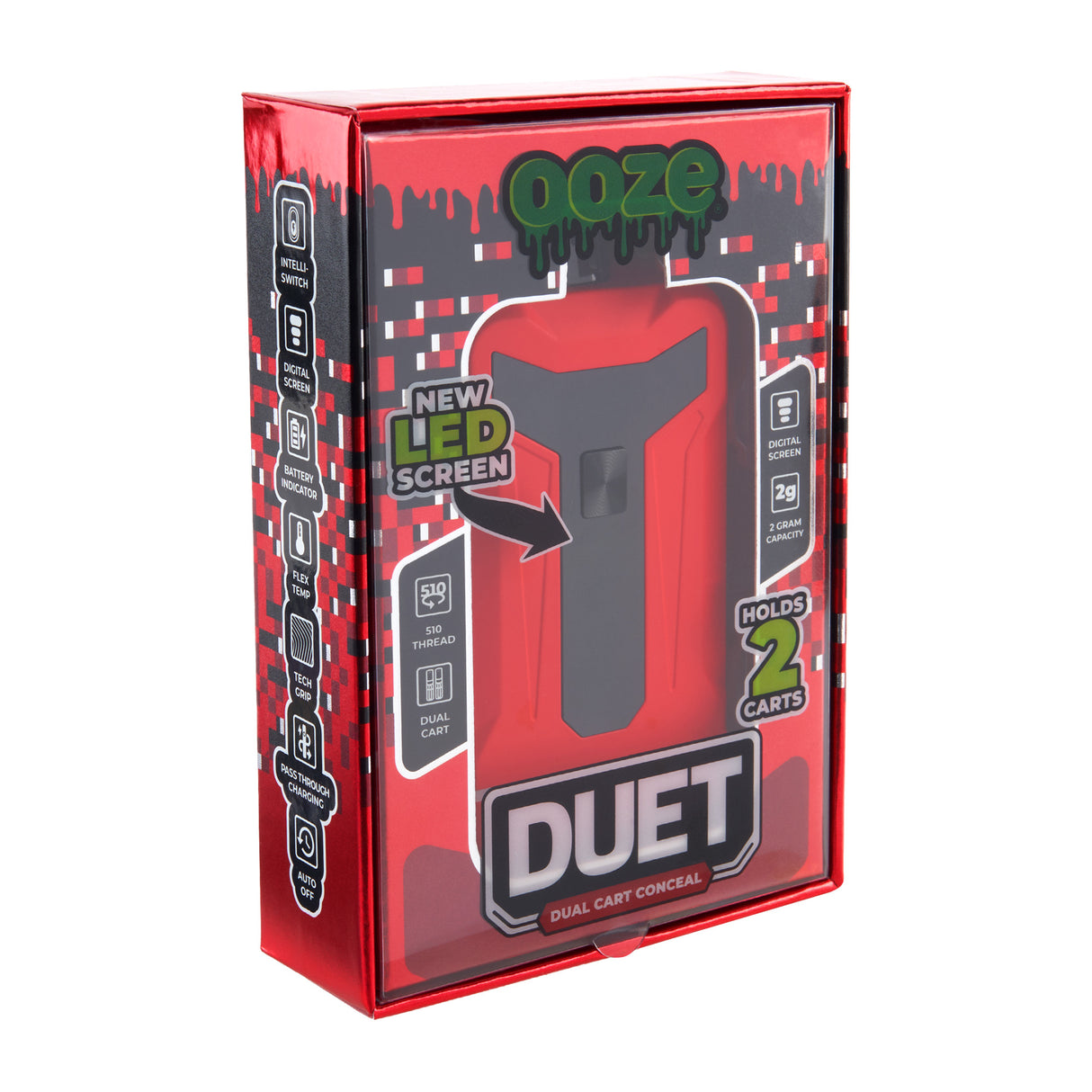 Duet Red Concealed Vape Battery | Ooze