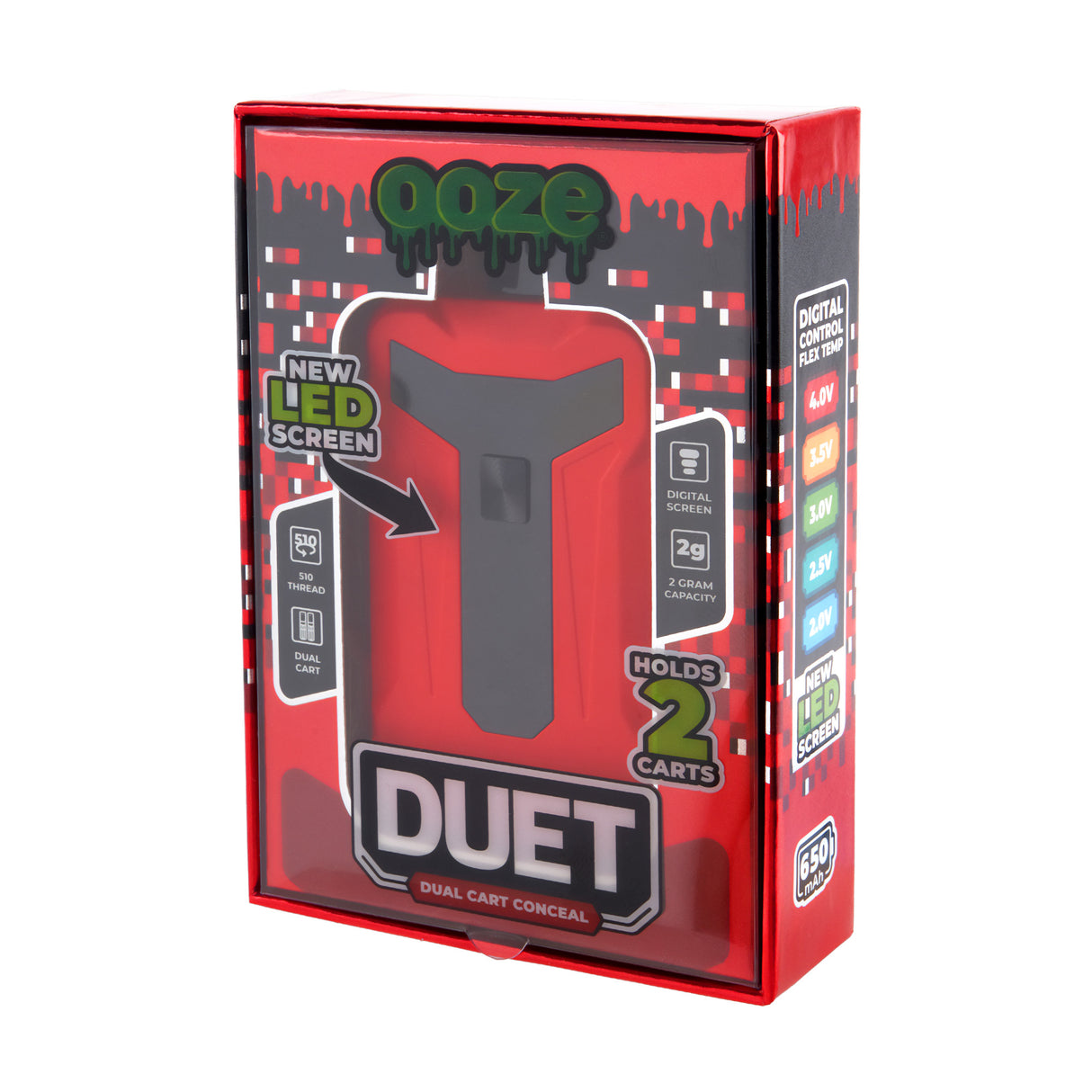 Duet Red Concealed Vape Battery | Ooze