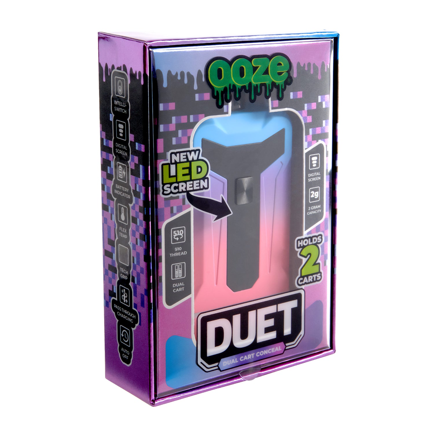 Duet Blue and Pink Twilight Concealed Vape Battery | Ooze